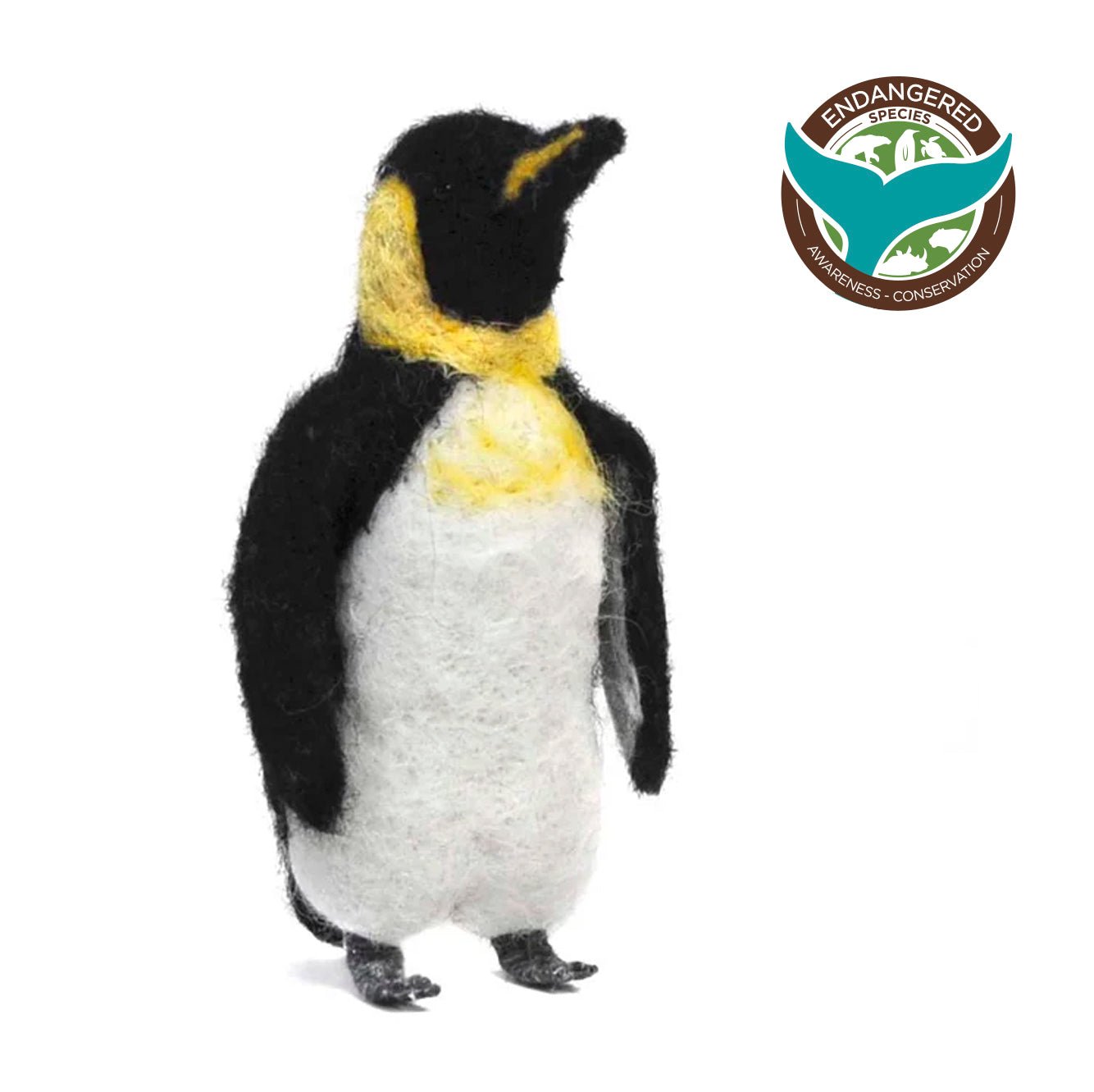 King Penguin: Felted Alpaca Sculpture | Lanart – Lanart Alpaca