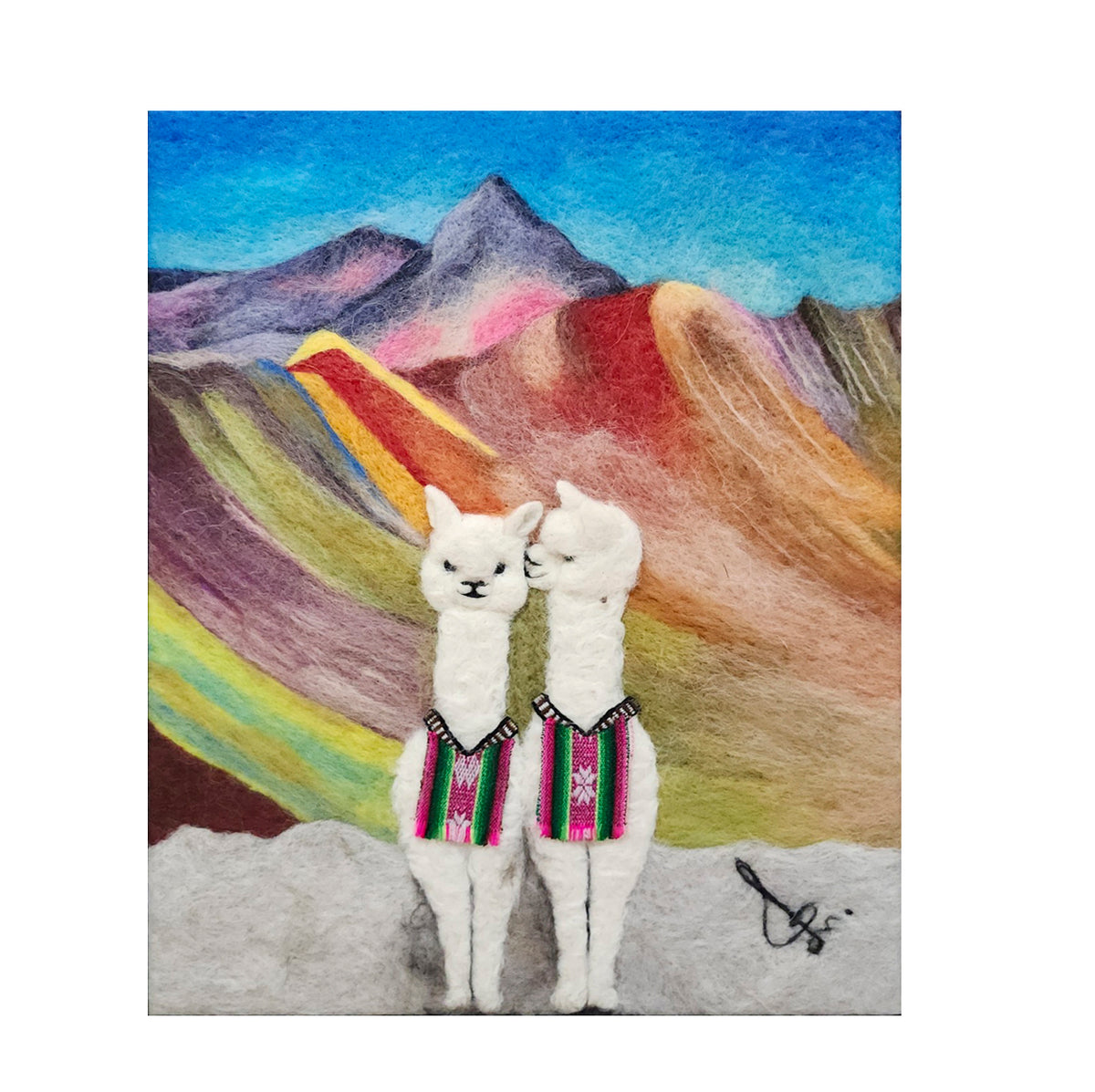 Twin Alpacas on Mt. of 7 Colors: Peru’s breathtaking Vinicunca – Lanart ...