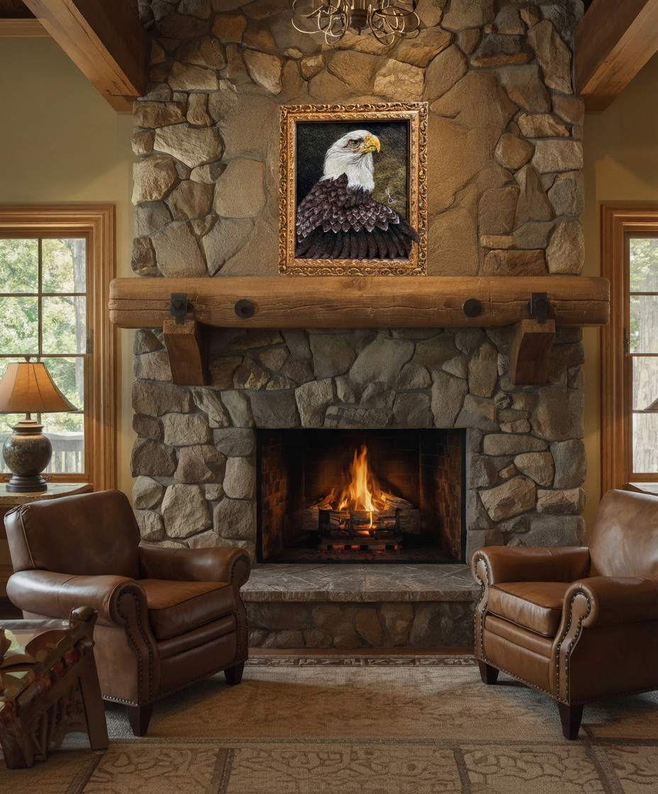 Bald Eagle – Needle Felted Alpaca Fiber Portrait Lanart Original ...