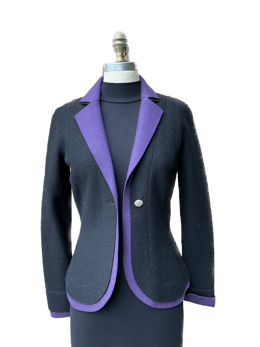 Pretty Black/Purple Jacket – Lanart Alpaca